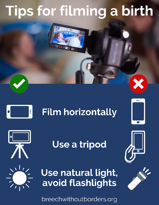 Tips for filming a birth